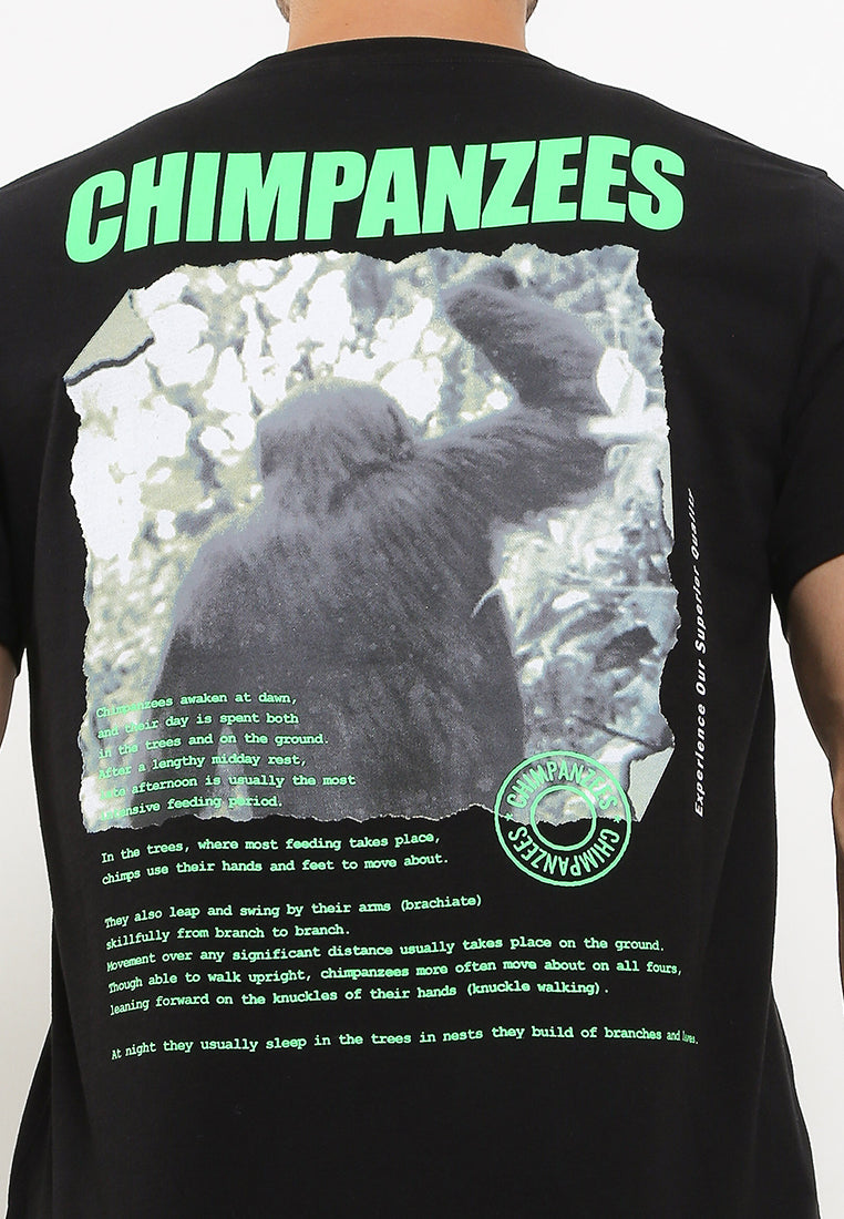 Playback T-shirt - Black – Chimpanzees Indonesia